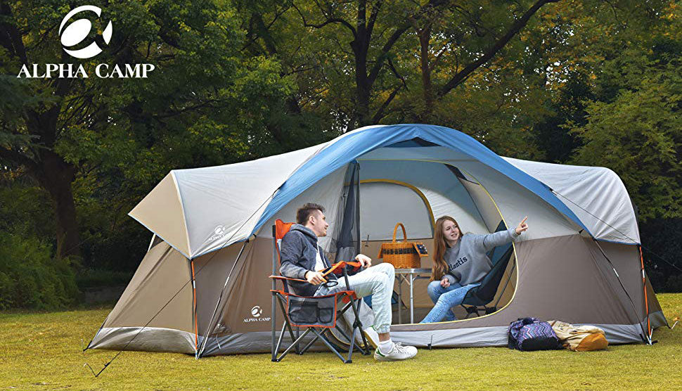 ALPHA CAMP 8 Person Dome Family Camping Tent 17' x 10' – AlphaMarts