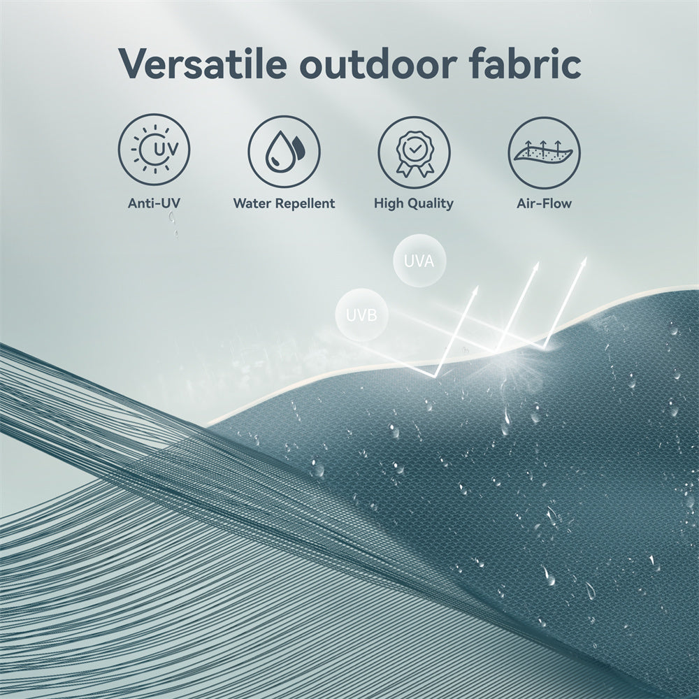 PHI VILLA 10ft 3 Tier Auto-tilt Patio Umbrella with Solar Powered LED ...