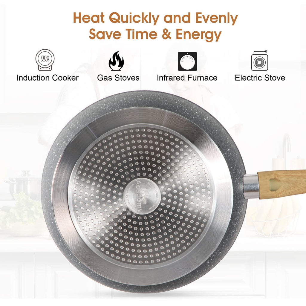 Induction Nonstick Granite-Coating 17 Piece Cookware Set-Kitchen ...