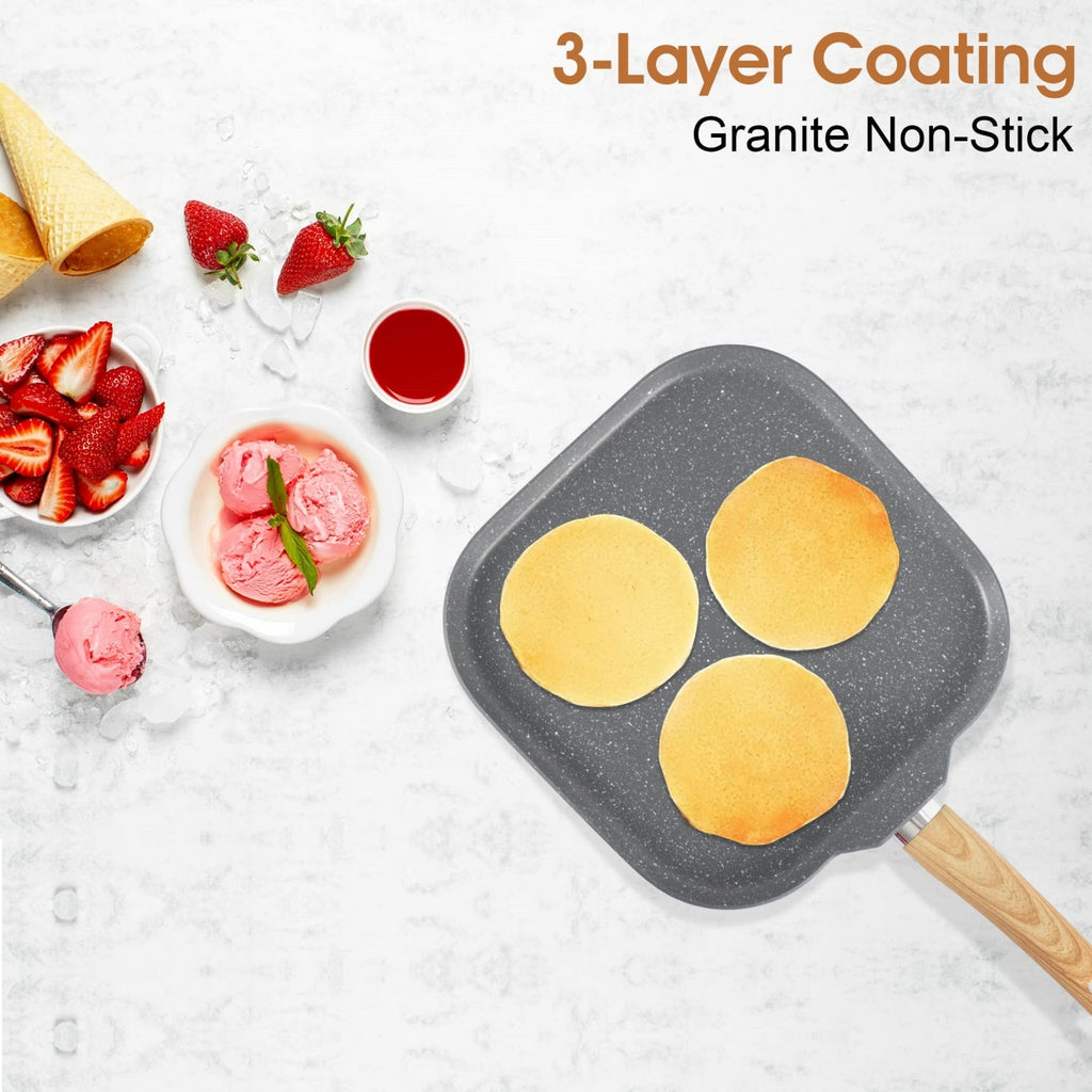 Induction Nonstick Granite-Coating 17 Piece Cookware Set-Kitchen ...