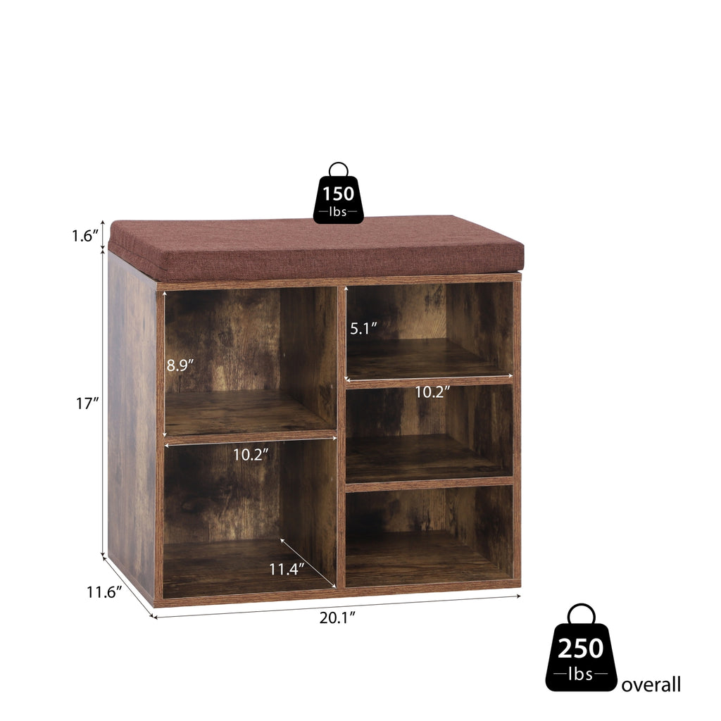 Small Shoe Storage Bench with Padded Cushion-MFSTUDIO – AlphaMarts
