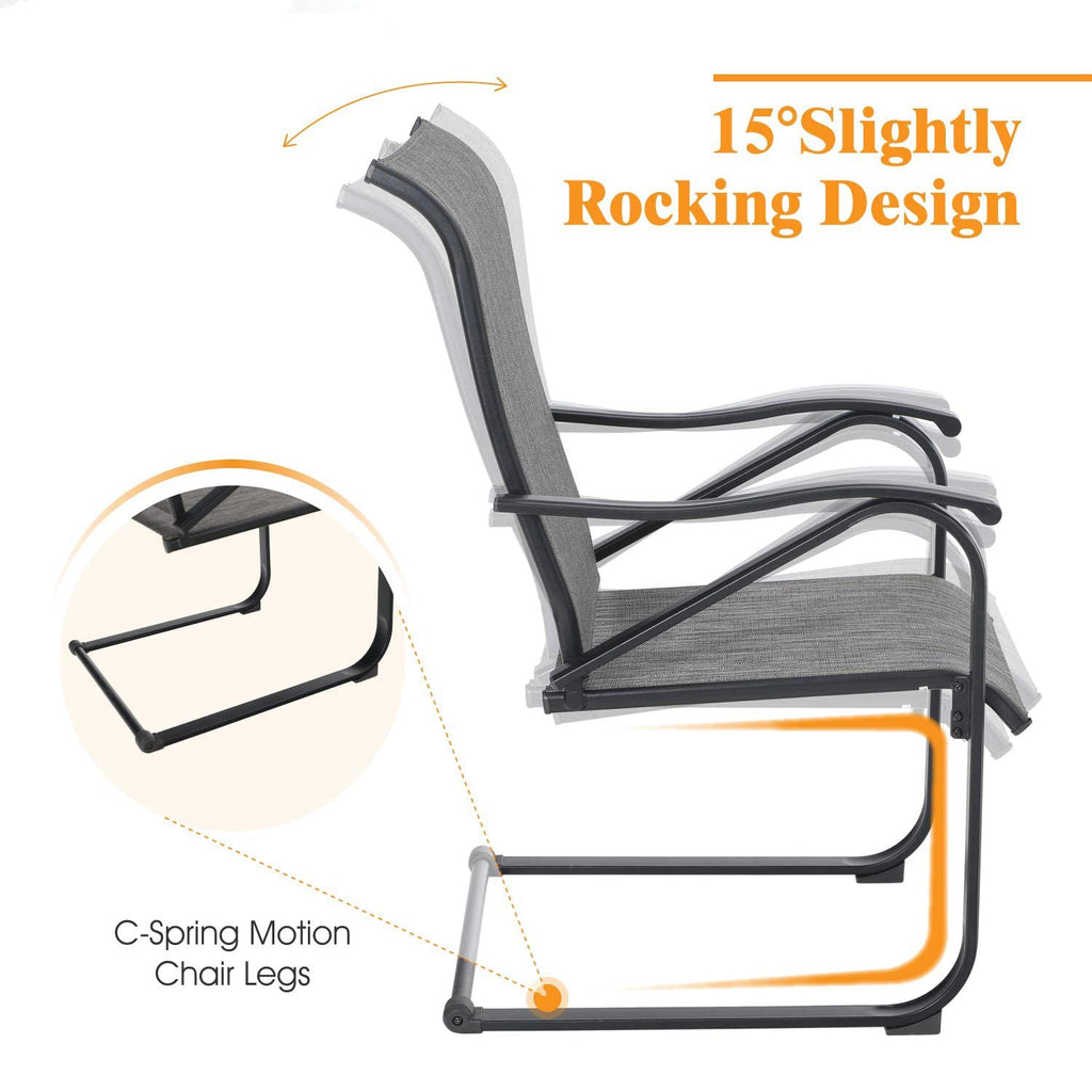 Classic Textilene C-Spring Patio Chairs – AlphaMarts