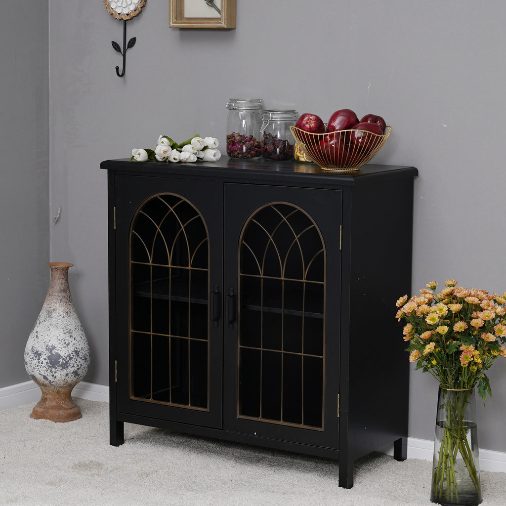 Exquisite Metal Church Window Buffet Storage Cabinet-MFSTUDIO – AlphaMarts