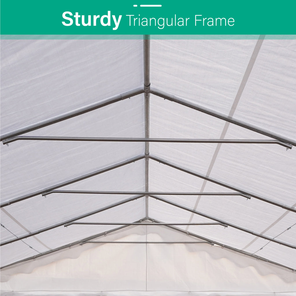 PHI VILLA 16'x20' White Scalloped Valance Party Tent Canopy Shelter wi ...