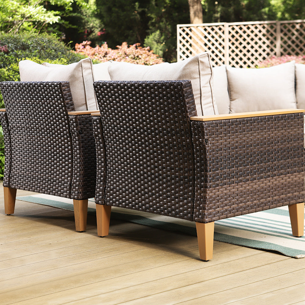 10-Piece Rattan Half-Moon Curved Luxury Outdoor Sofa Sectional – AlphaMarts