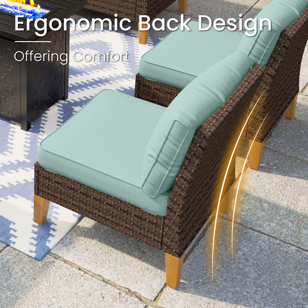 7-Piece Luxury Rattan Outdoor Sofa Sectional – AlphaMarts