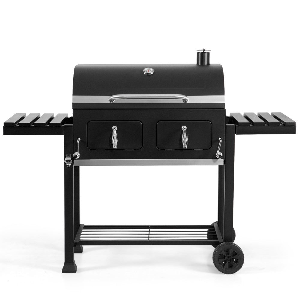 Classic Charcoal BBQ Grill with Liftable Enamel Trays-Captiva Designs ...