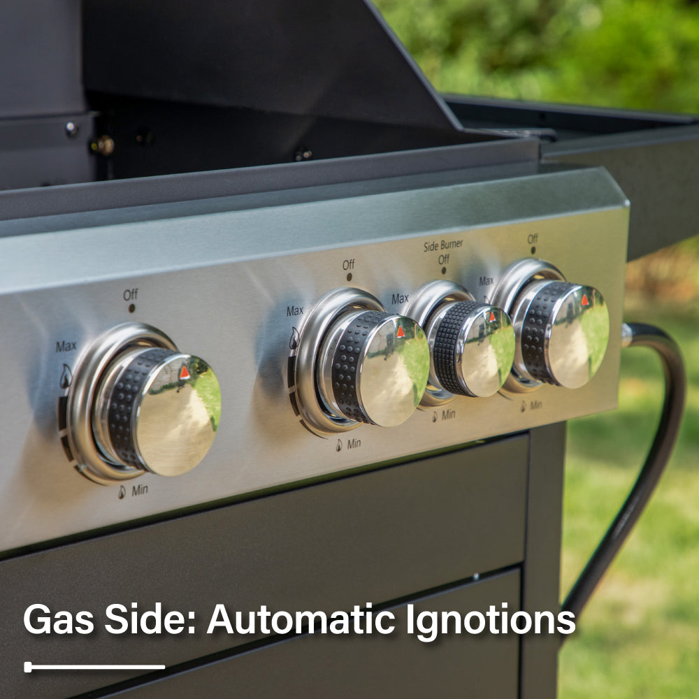 Propane & Charcoal BBQ Grill Combo for Backyard-Captiva Designs ...