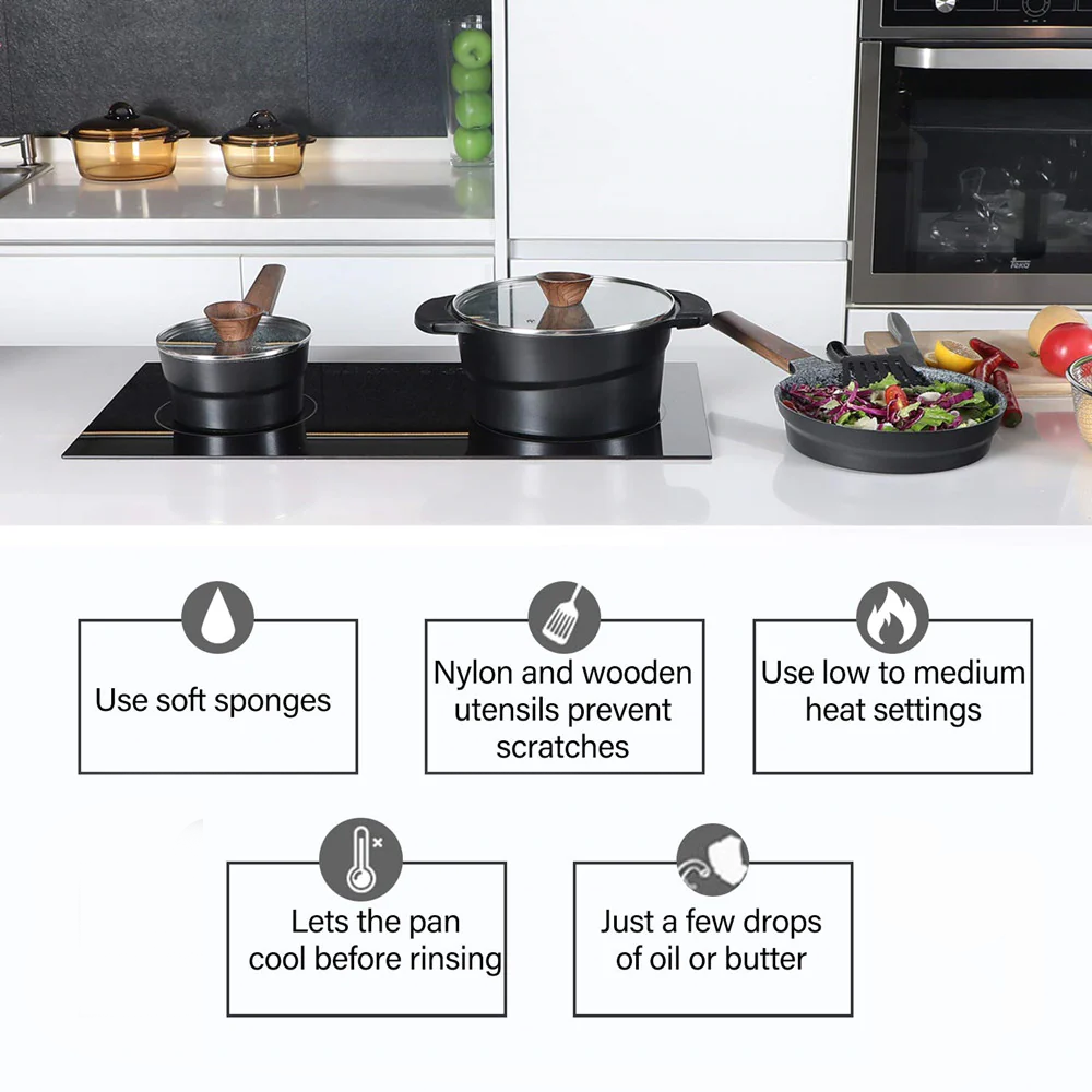 Cast Aluminum Granite-coating Nonstick Induction Cookware Set-Kitchen ...