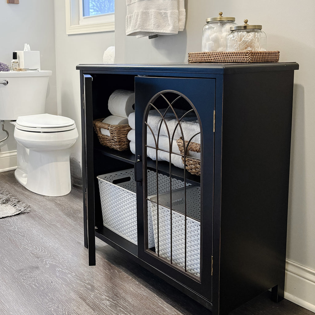 Exquisite Metal Church Window Buffet Storage Cabinet-MFSTUDIO – AlphaMarts