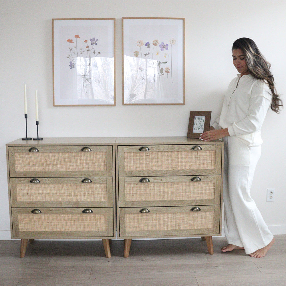 Natural Rattan Storage Cabinet and Chest of Drawers-MFSTUDIO – AlphaMarts