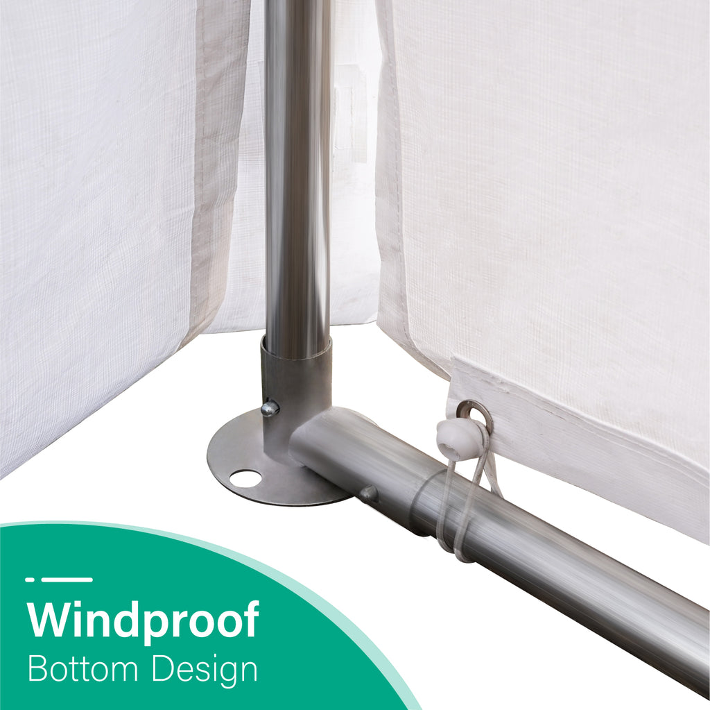 PHI VILLA 13'x26' Scalloped Valance Party Tent Canopy Shelter with Hea ...