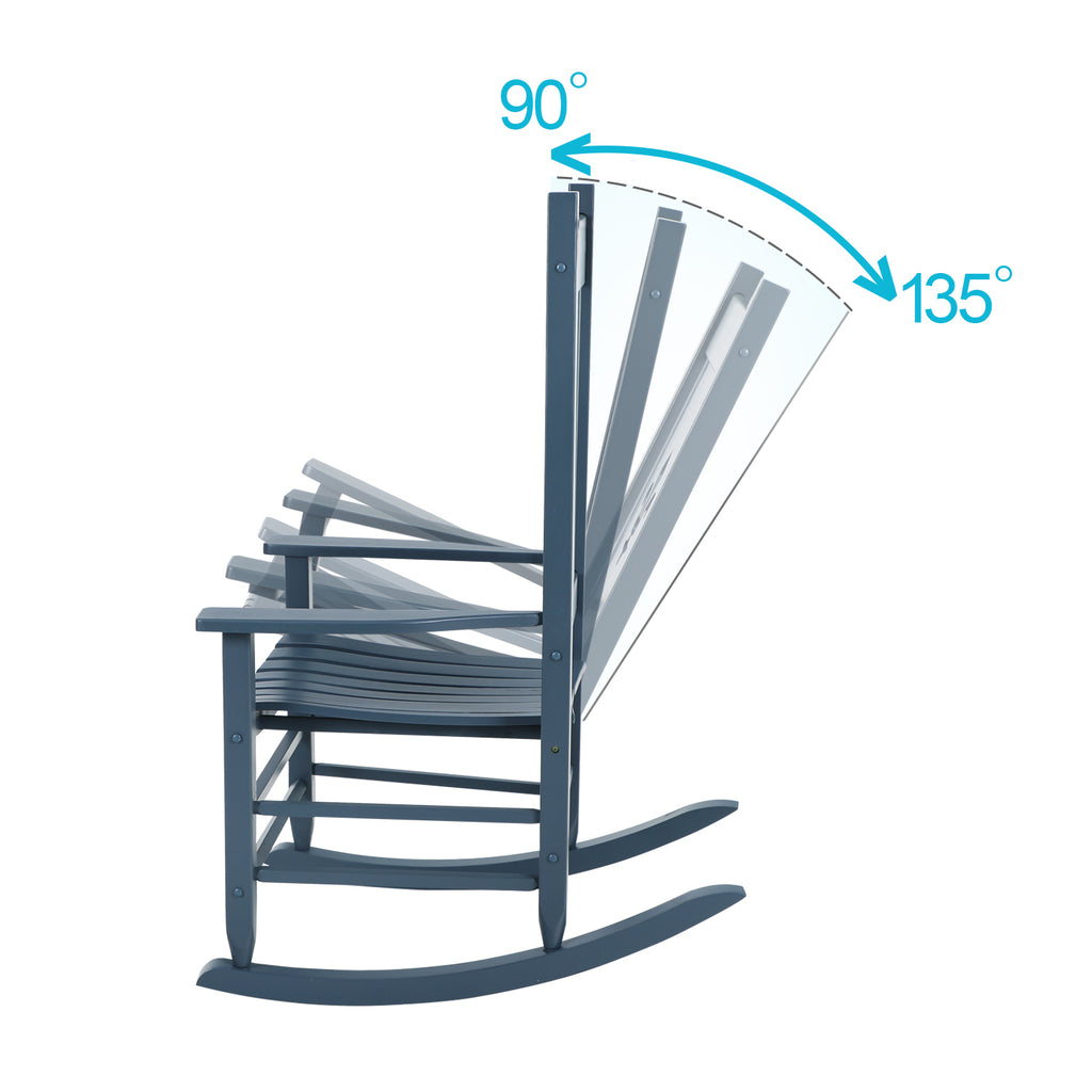 Phi Villa 2PC Solid Outdoor Indoor Rocking Chair for Patio Deck Garden ...