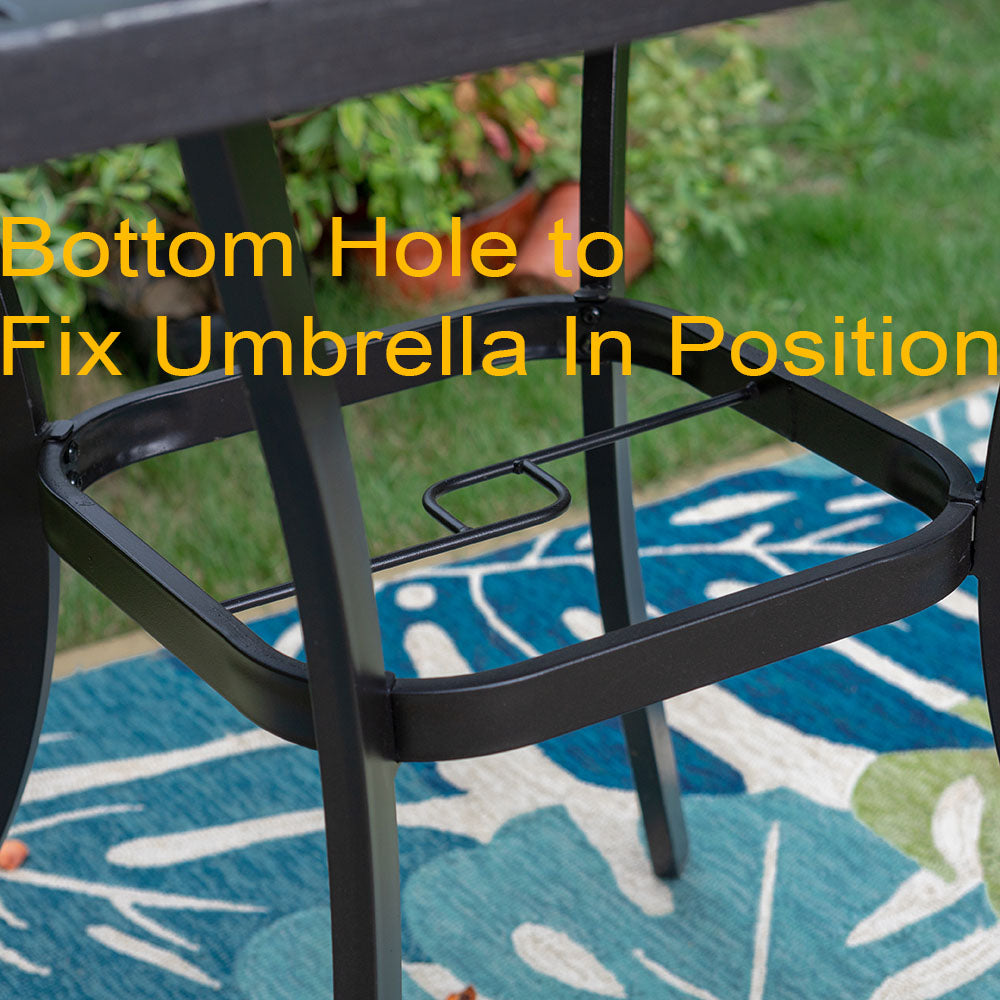 Sophia & William Outdoor Bar Stool Sets Swivel Textilene Bar Stools wi ...