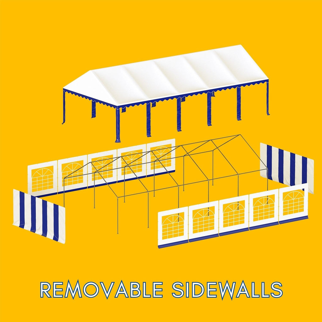 PHI VILLA 16'x32' Scalloped Valance Party Tent Canopy Shelter with Hea ...